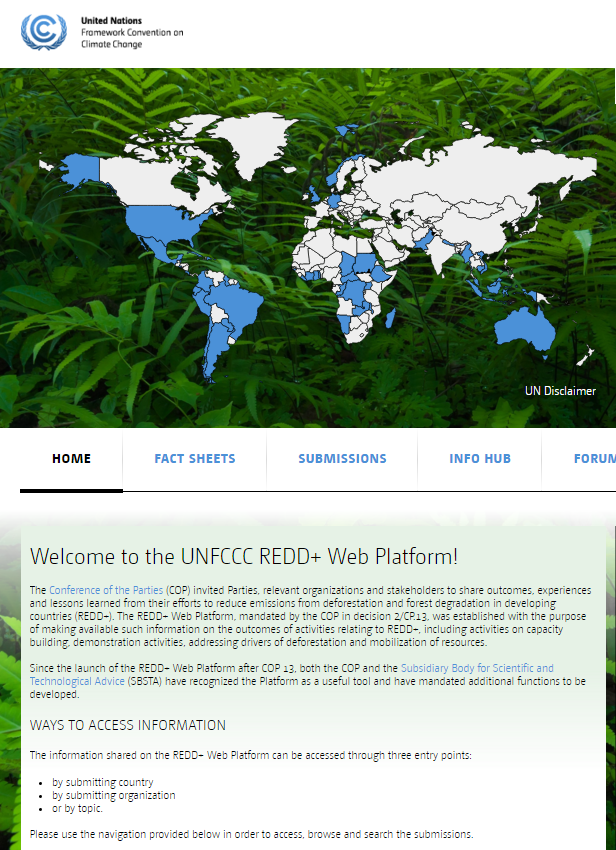 FAO - SFM Tool Detail: UNFCCC REDD web platform: Forest Reference Levels and Forest Reference ...